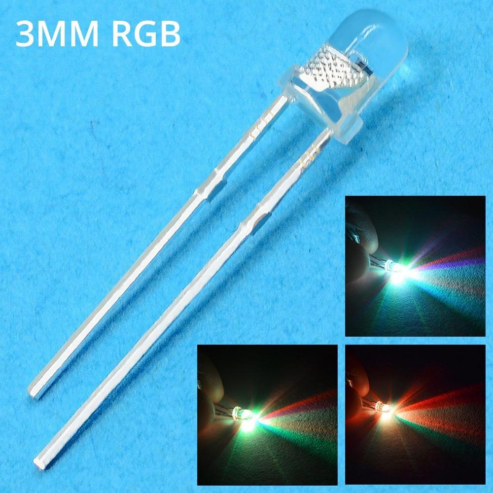 Cheap 100Pcs 3mm Fast Slow RGB Round Flash Rainbow MultiColor Red Green ...