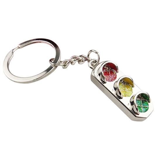 Buy 3D Silvery Traffic Light Signal Pendant Key Ring Keyfob Keychain ...
