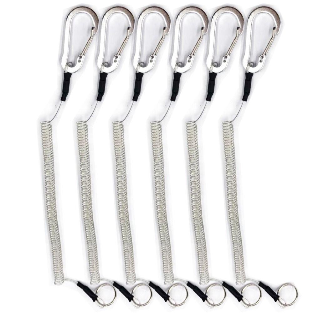 Cheap Spiral Keychain Keyring Stretch Fishing Tools Spiral Coiled ...