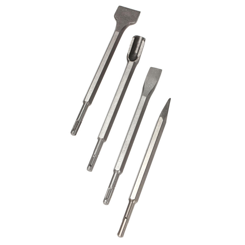 Buy 4pcs SDS Plus Chisel Set Point Groove Gouge Flat Chisels 250mm at ...