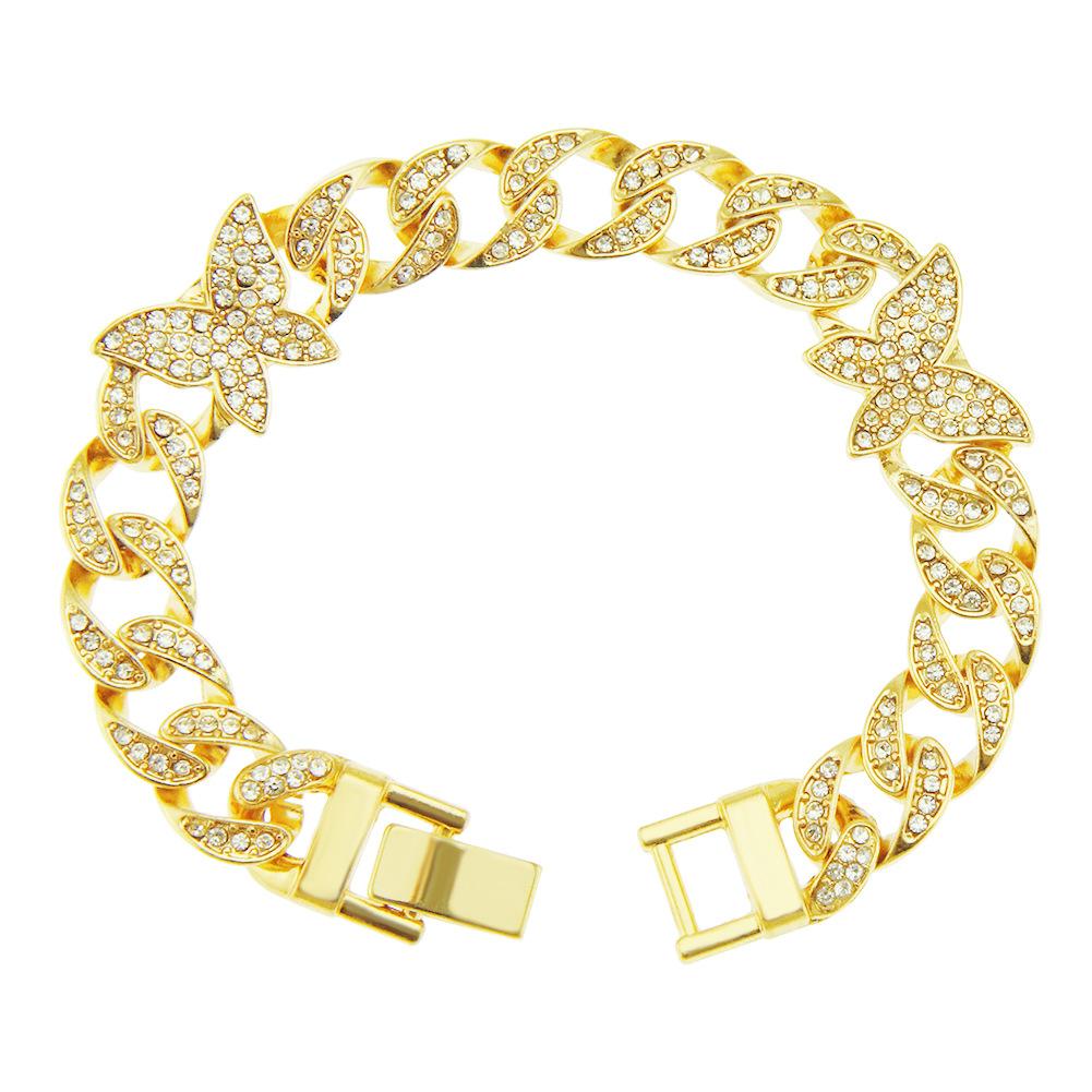 💰Koop Luxury Bracelets for Women Bling Full Rhinestone Paved Link Hand ...
