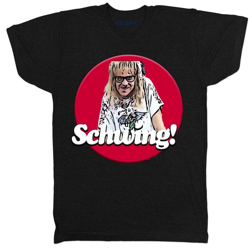 Buy Schwing Waynes World Movie Film Comedy Funny 80s Mens T -Shirt Cool ...