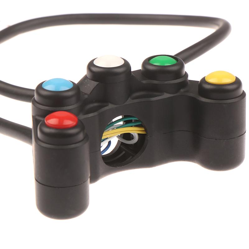 Buy Universal 5 Button Array Motorcycle Switches Race Bikes 22Mm ...