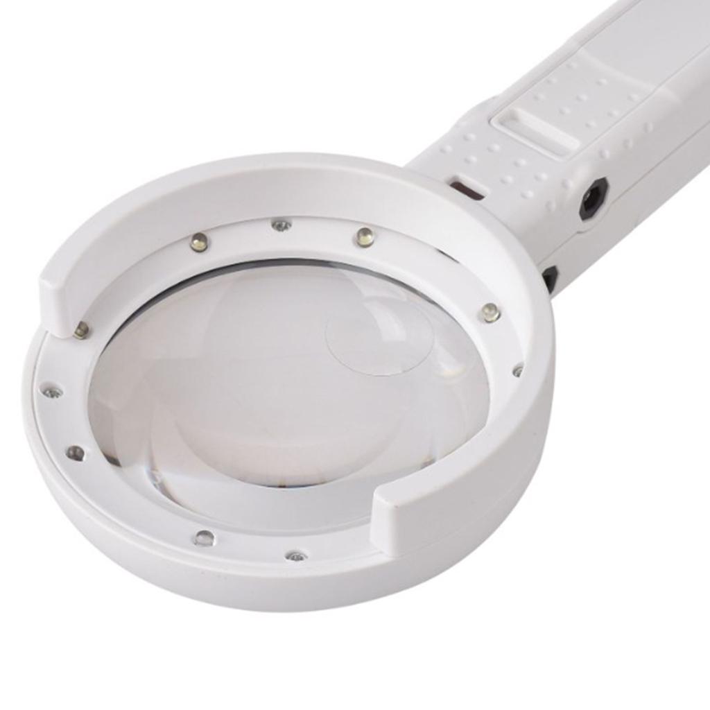 Folding 5X 10X Magnifier Illuminated Handheld Lens for Coins Stamps ...