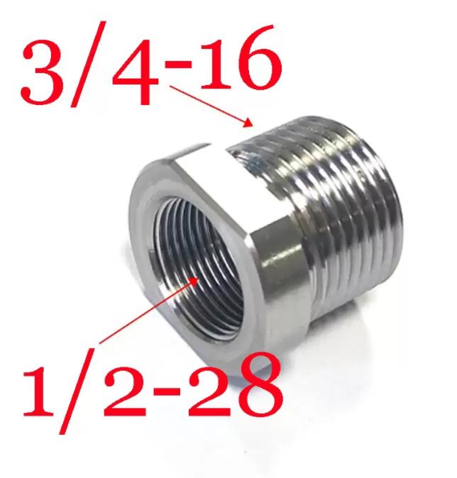 Buy 1/2-28 Female To 3/4-16 Male Fuel Filter Stainless Steel Thread ...