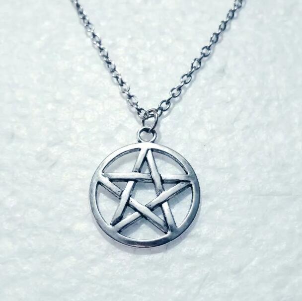 Buy Unisex Protection Pentagram Skeleton Amulet Pendant Stainless Steel ...