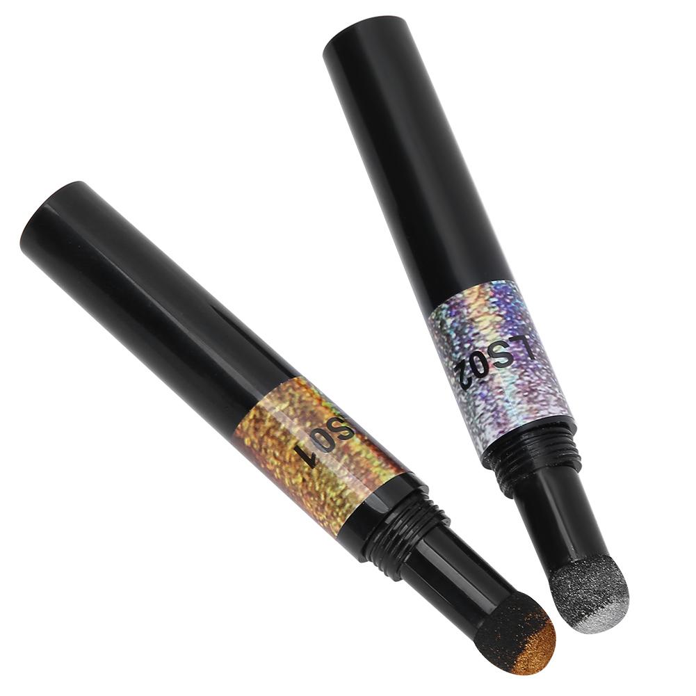 2pcs Nail Art Air Cushion Powder Pen Nail Glitter Mirror Powder Pen ...