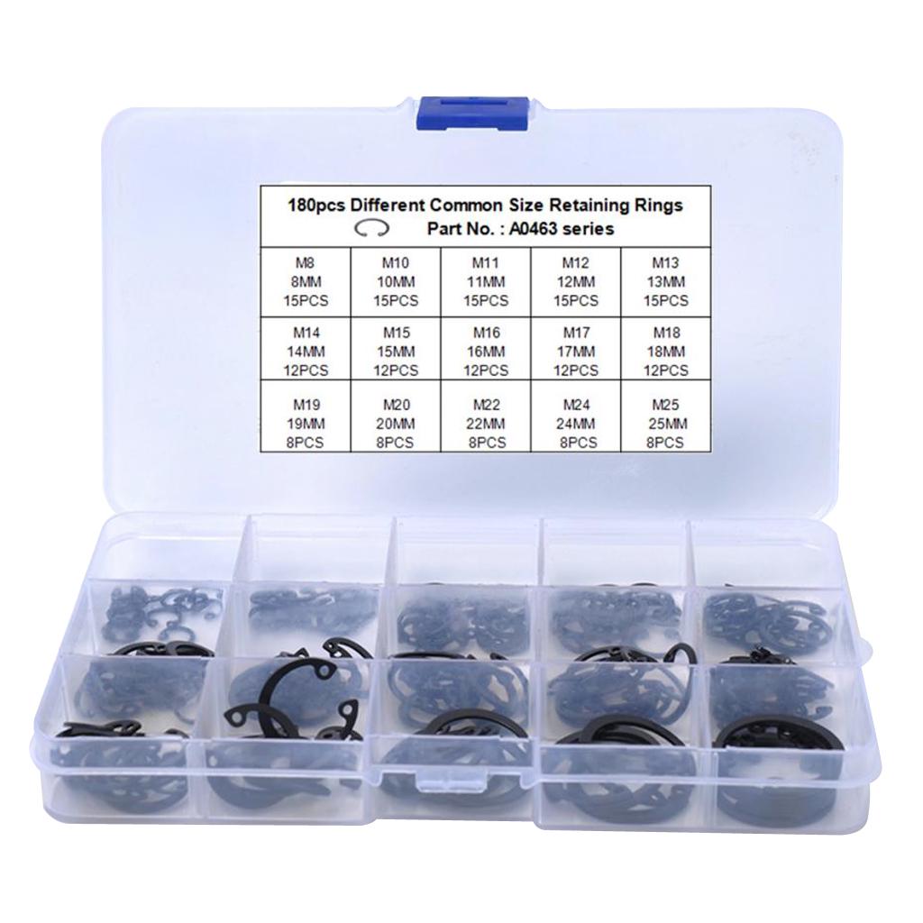 Buy 180 Pieces Circlip Car Snap Ring Assortment Common Size Retaining ...