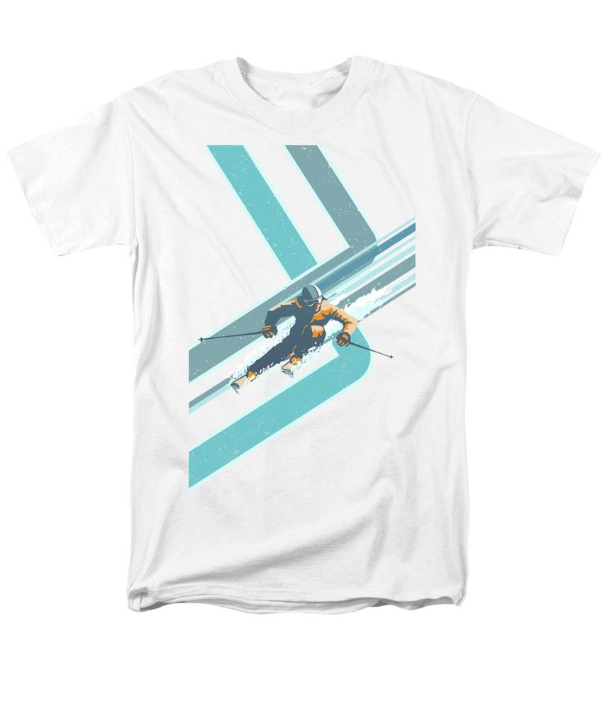 Buy Men Premium Cotton retro alpine ski Print Tees Funny Harajuku Style ...