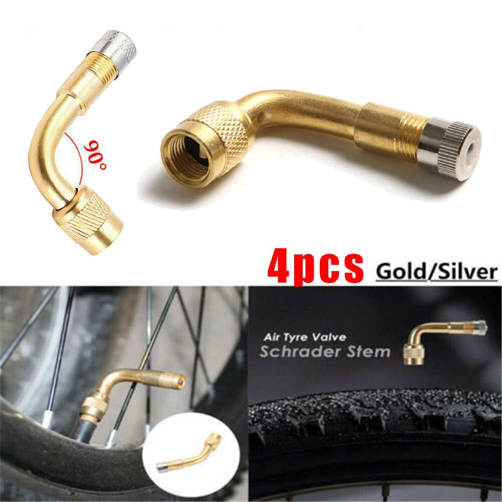 Buy 4PCS Air Tire Valve Extension 90° Angle Adaptor Motorcycle Car Stem ...