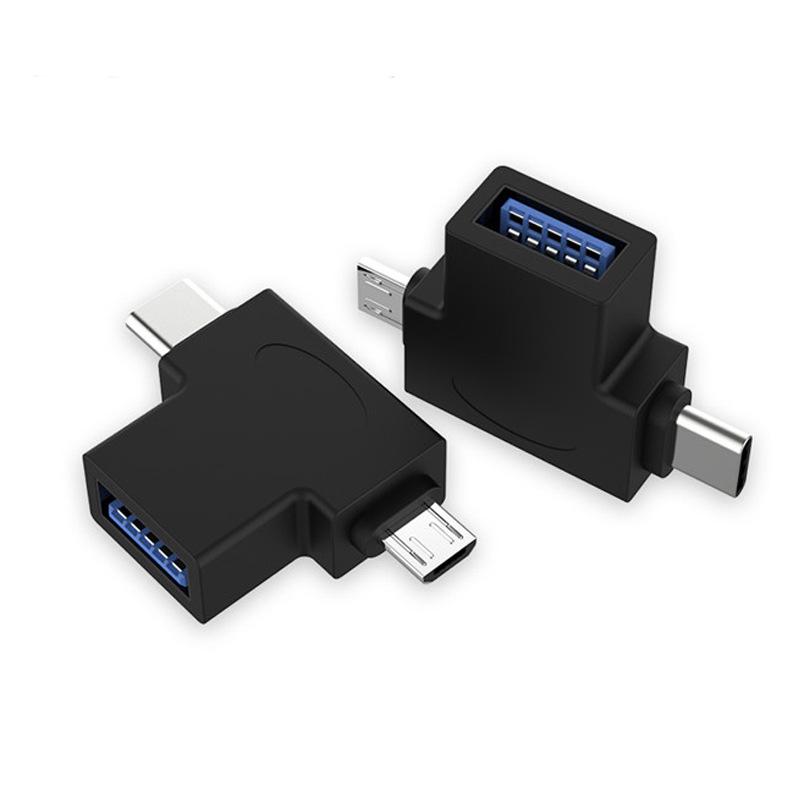 OTG Adapter for Micro USB Type C Android Phone USB 3.0 Charging Data ...