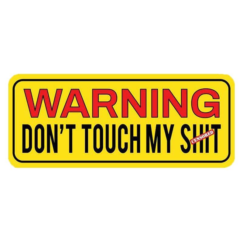 13cm x 5.4cm for Warning Dont Touch Car Sticker Windows Waterproof Refrigerator Decoration VAN ...