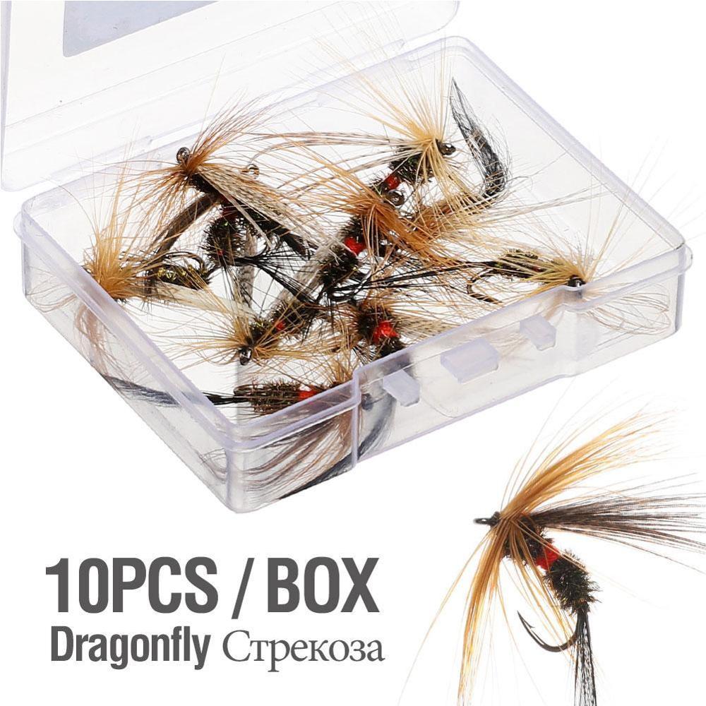 Buy 10pcs Insects Flies Fly Lure Fishing Bait Dragonfly Topwater Bait ...