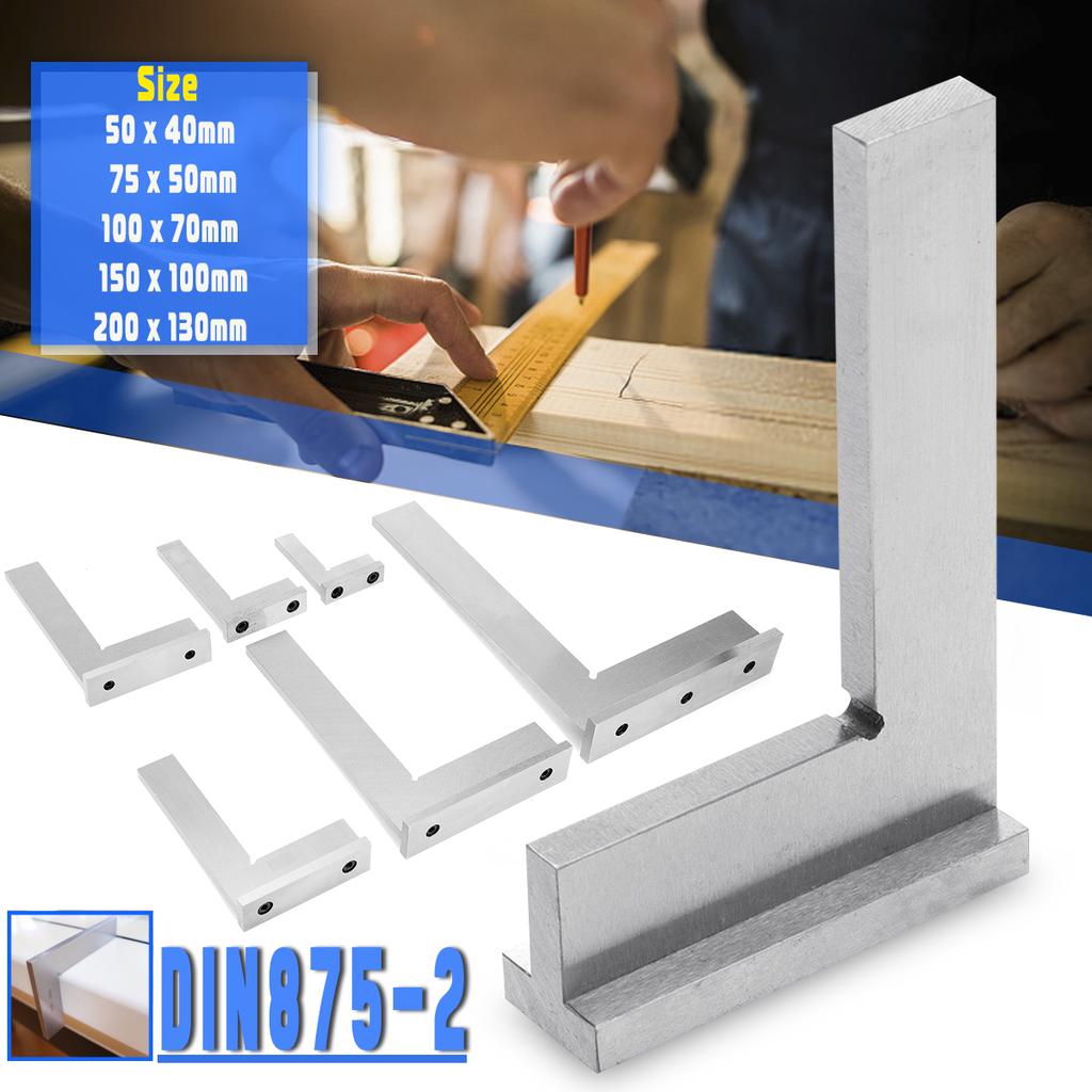 90° Precision Angle Gauge Corner Machinist Square Ruler Wide Base ...