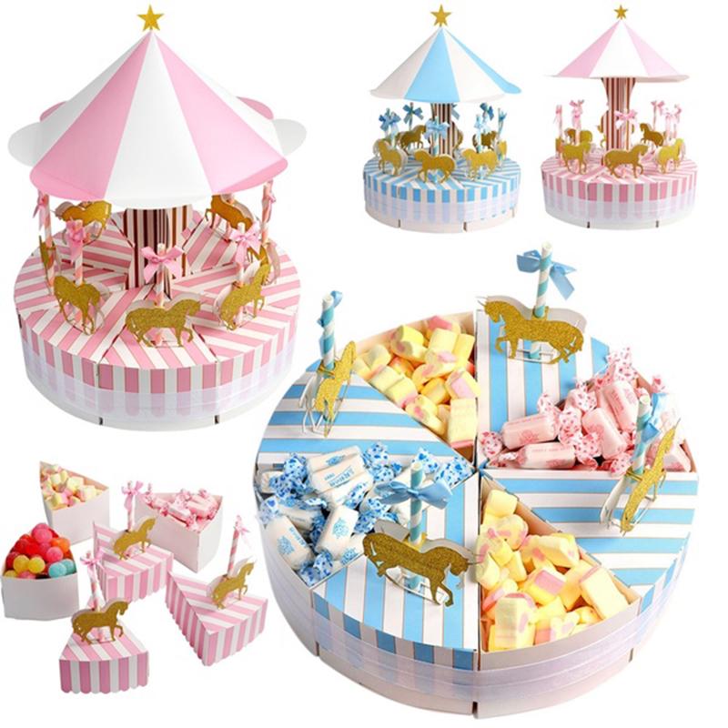 Buy Trendy Unique Carousel Candy Box for Unicorn Party Gift Birthday ...