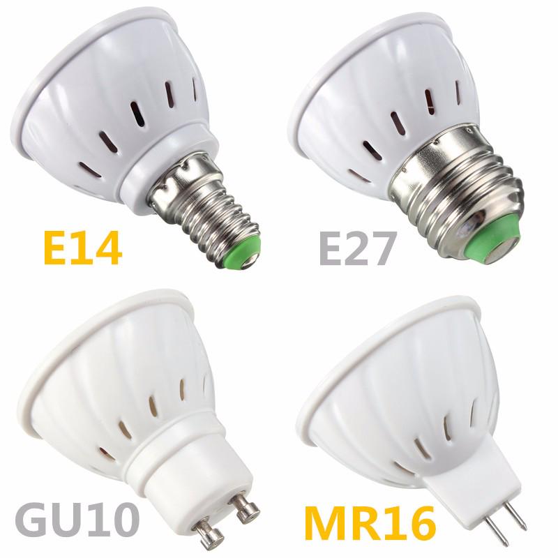 Buy E27/E14/GU10/MR16 6W LED Spotlight Bulb 2835 SMD 72 LED Lamp Light ...