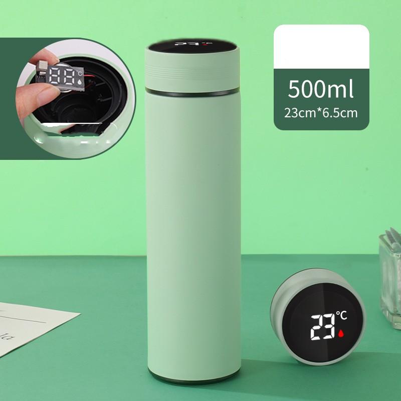 Cheap 500ml 304 stainless steel insulation cup intelligent temperature measurement water cup LED ...