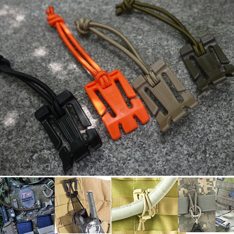 Buy 2Pcs Military Dominator Elastic Cord Hang Buckle Clip Pals Molle ...