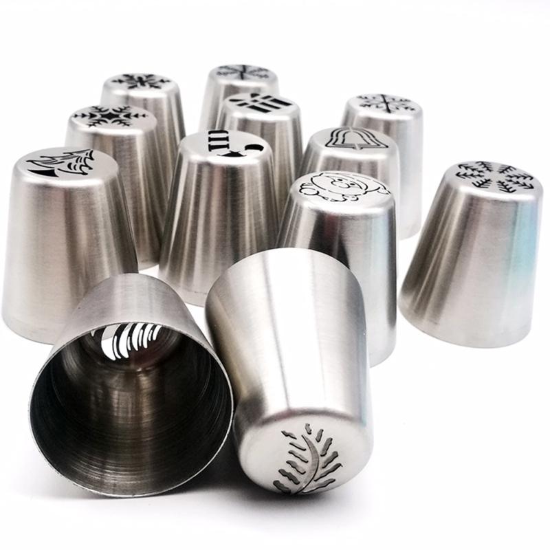 Christmas Cake Pastry Tube Mold Cream Icing Piping Nozzle Bakeware Cake ...