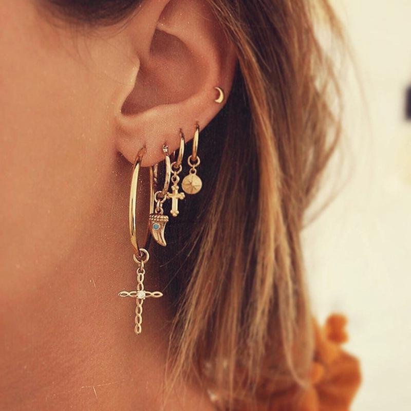 Fashion Personality Street Photograph Jesus Bible Ear Piercing Ear Clip ...