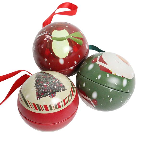Buy 3pcs Round Candy Box Portable Candy Container Round Ball Box ...
