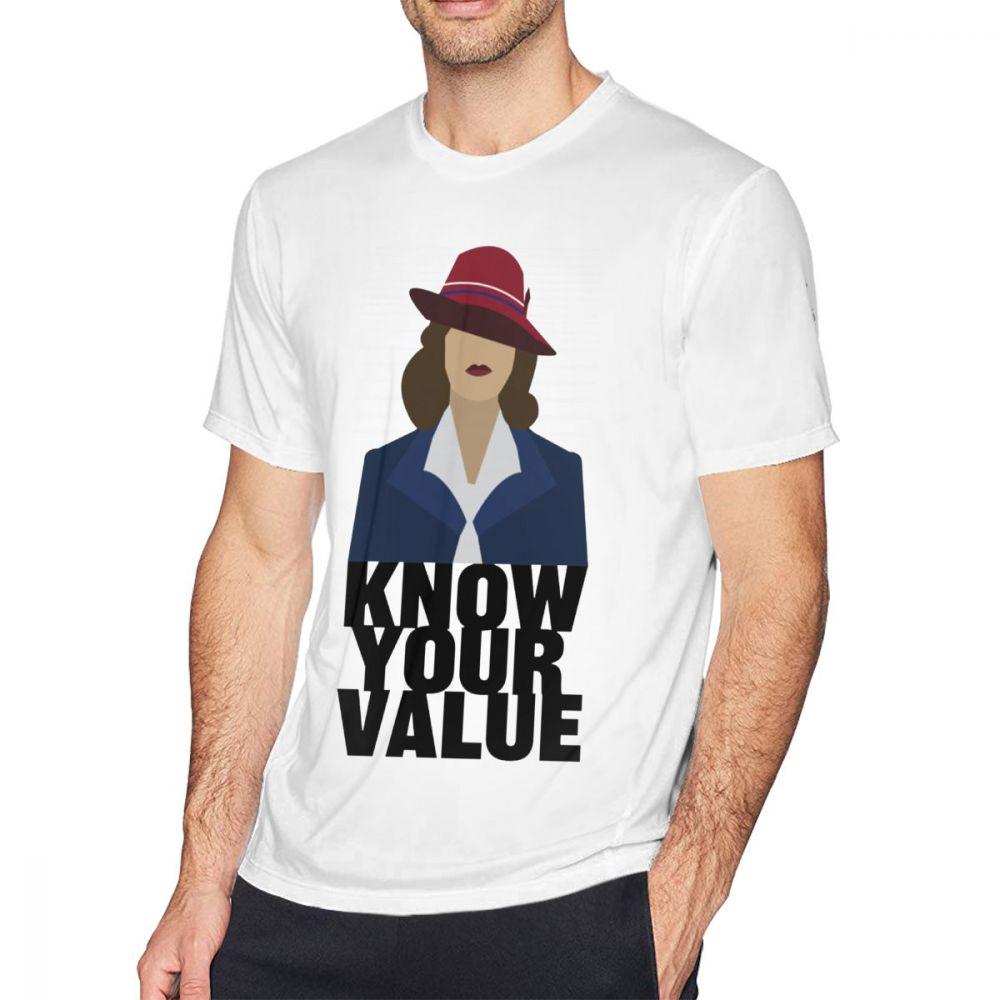 Peggy Carter T Shirt Know Your Value -Agent Carter T -Shirt Printed Fun ...