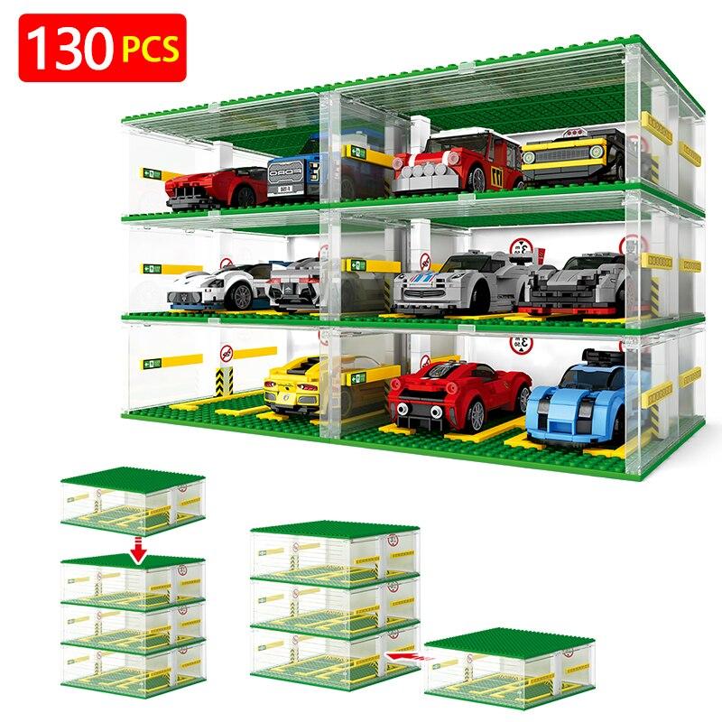 Buy City Garage Base Plate Model Building Blocks DIY Racing Car ...