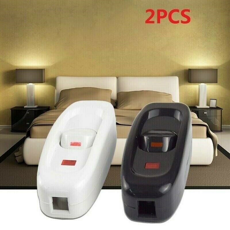 Buy 2PCS Inline ON/OFF Table Lamp Desk Light Cord Cable Switch Max 220V ...