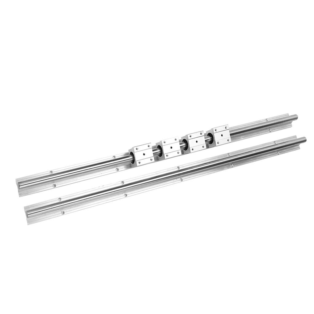 2pcs SBR16750mm 16mm Linear Slide Guide Shaft Rail 4 SBR16UU Bearing ...