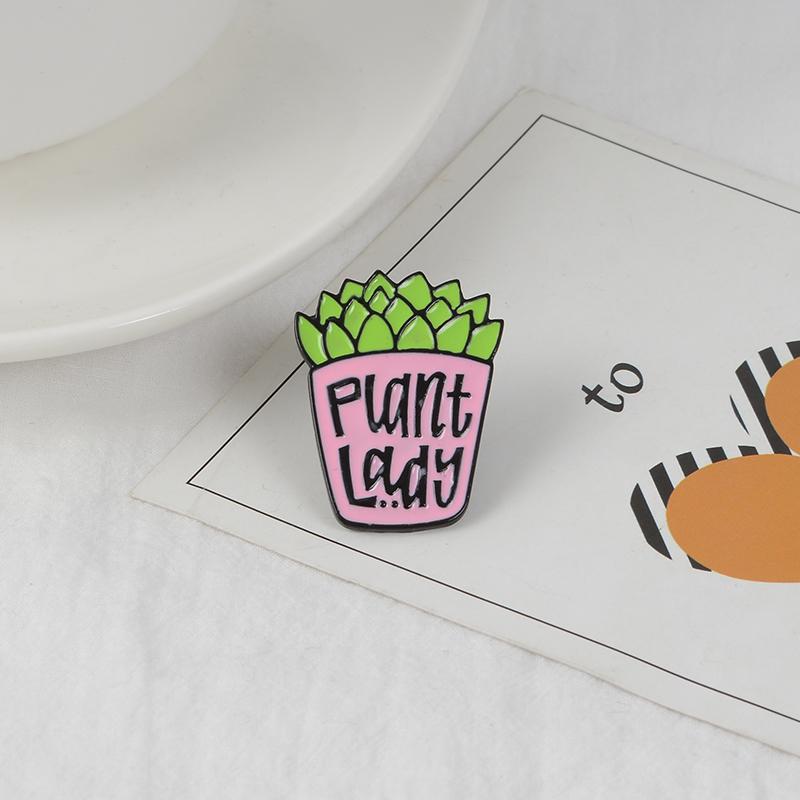 Buy Potted Plant Pins Succulent Brooches Badges Lapel Pins Plant ...