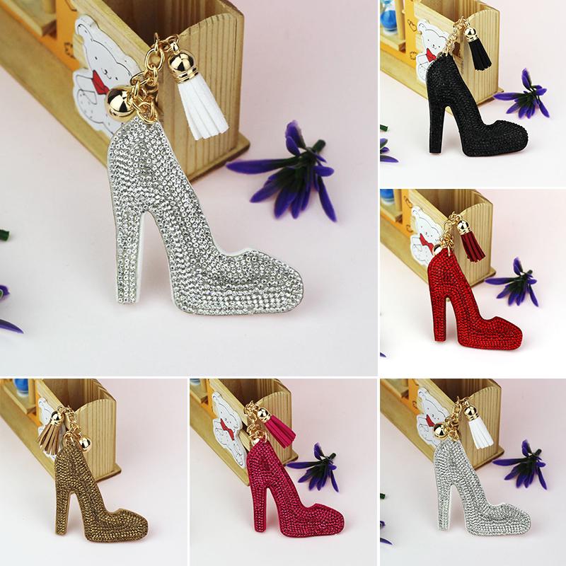 Chic Rhinestone Shoes High Heel Crystal Key Holde Keychains Women ...