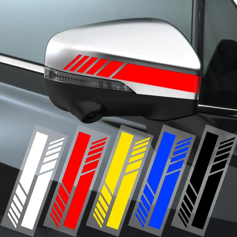 2pcs Fashion Exquisite Rearview Mirror Stickers Colorful Car Rearview ...