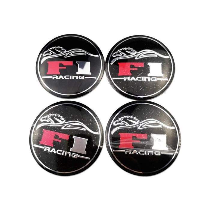 4pcs 56mm F1 Racing Black Wheel Center Hub Stickers: الشراء بأسعار ...