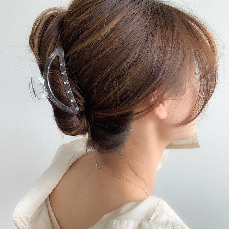 Fan-shaped Back Head Simple Grasping Clip Geometric Hair Grasping Plate ...