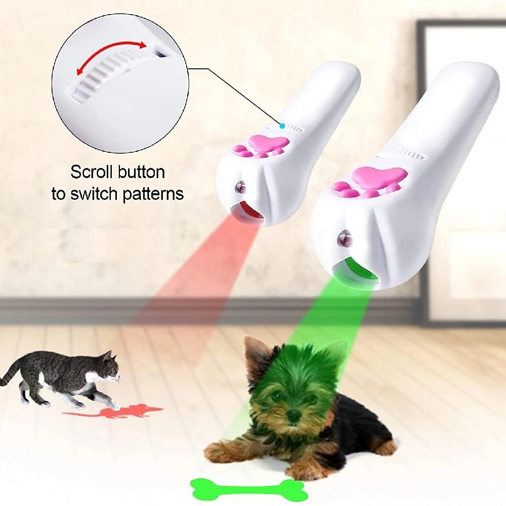 Buy Interactive Pet Cat Laser Toy LED infrared USB Rechargeable 5 ...