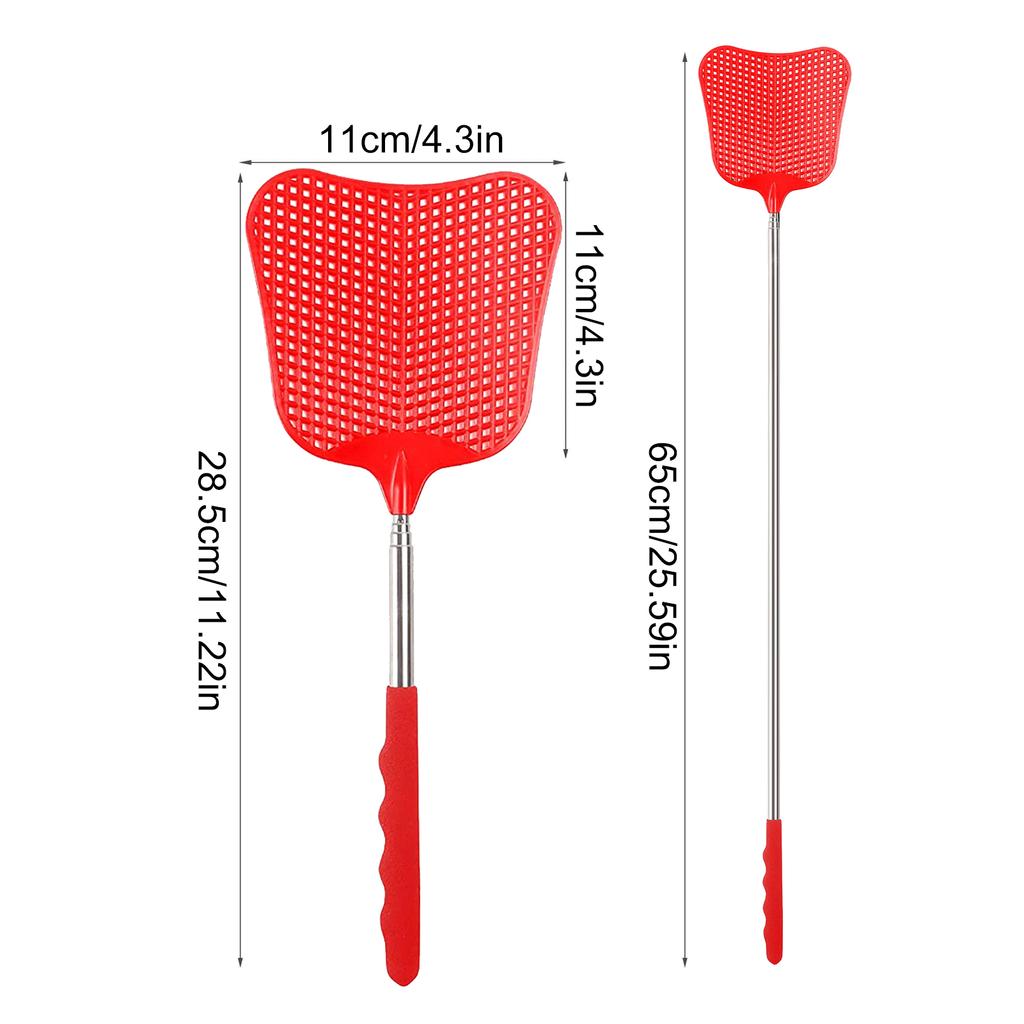 Buy Extendable Fly Swatter Durable Telescopic Plastic Heavy Duty Set ...