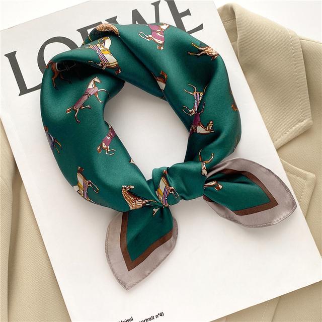 Buy Design Square 100 %Real Silk Scarf Women Small Luxury Brand ...
