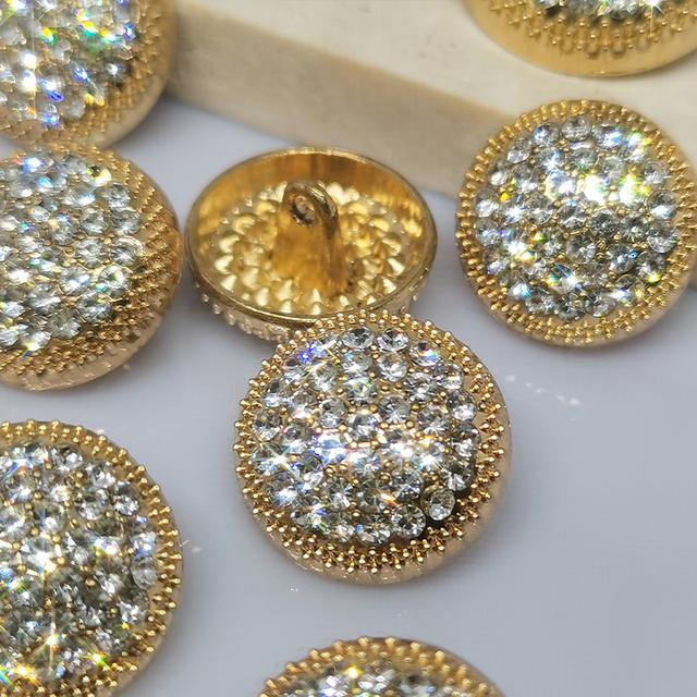 Cheap 18/23/25MM Round Metal Rhinestone Buttons for Clothing DIY Sewing ...