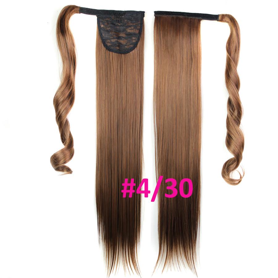 Buy 60cm Long Straight Ponytails Clip In Ponytail Drawstring Synthetic ...