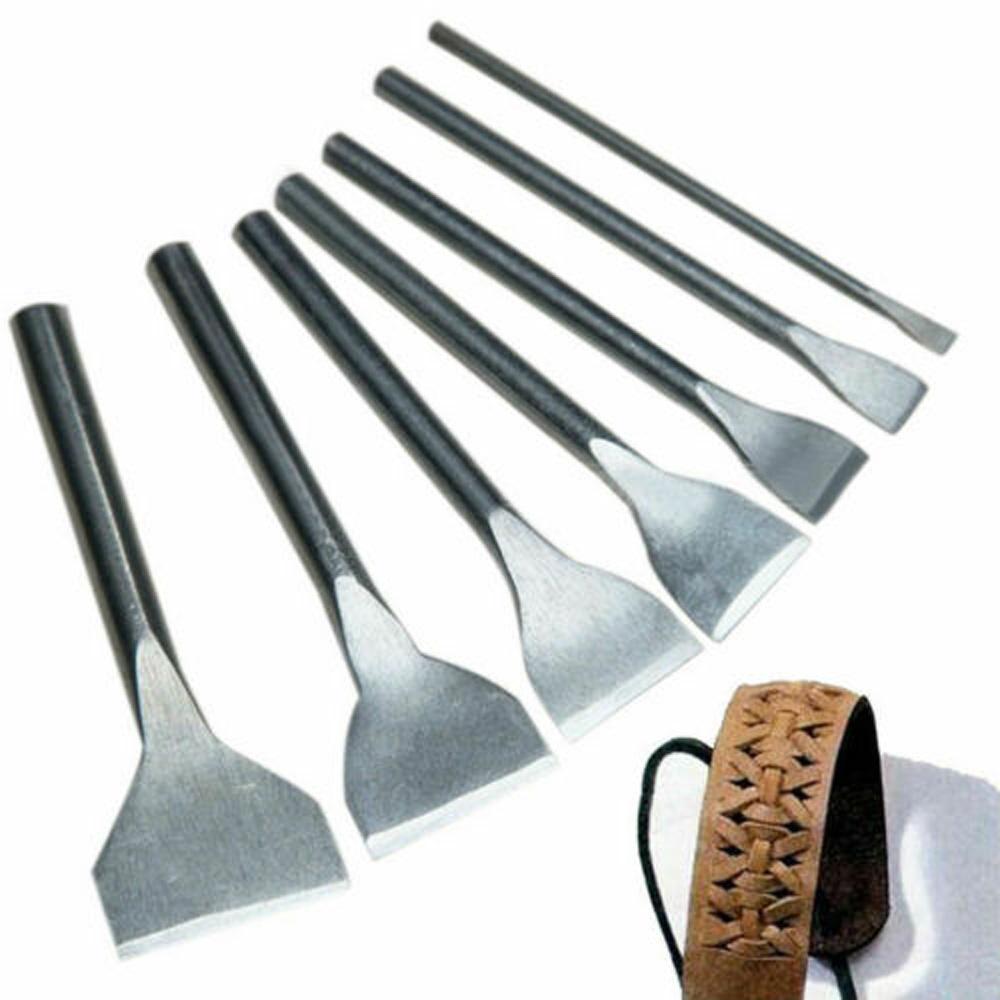 Buy 7pcs 5mm-35mm Leather Craft Slot Punches Straight Punch DIY Hand ...