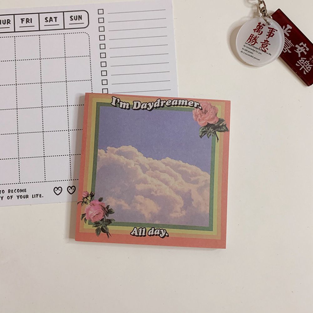 Buy Office Supply Stationery Retro Style for Student 50 Pages Memo Pad ...