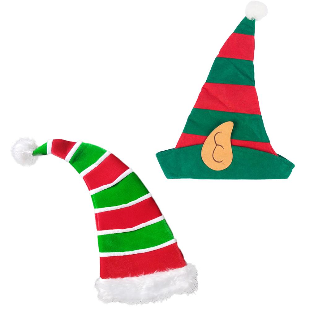 Buy 2pcs Hats Classic Christmas Headwear Elf Hats Headdress Elf Caps ...