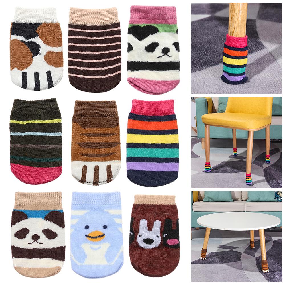 Buy Furniture Home Decor Non-Slip Knitting Sock Chair Leg Covers Table ...