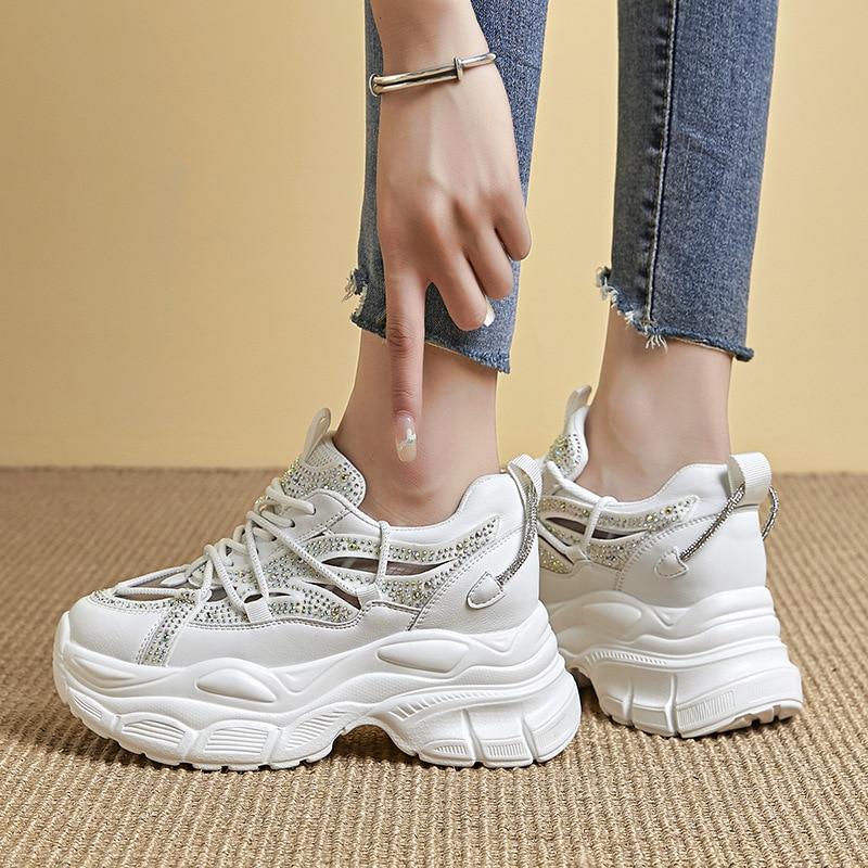 Купить Fujin/7,5 см, новые дышащие женские кроссовки на платформе из ...
