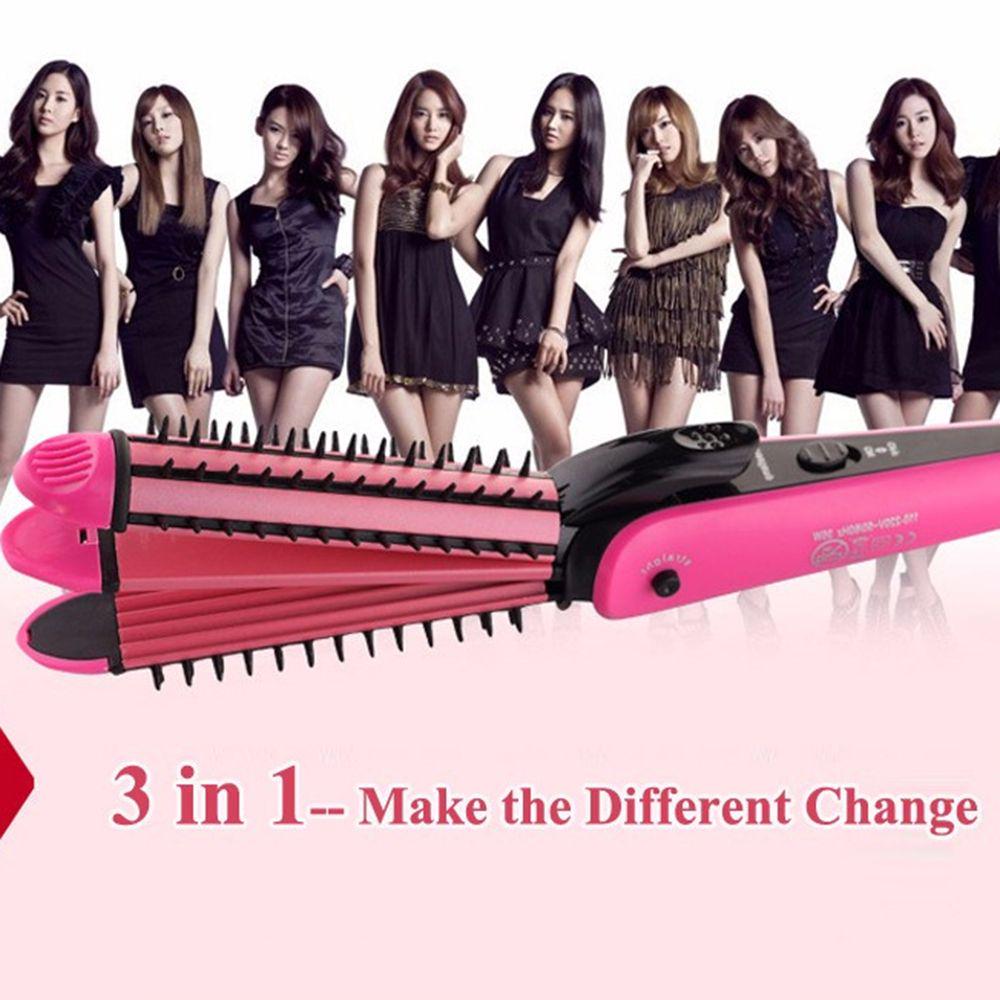 Buy Hair Straightening Corrugated Iron Heated Roller Hair Straightener ...