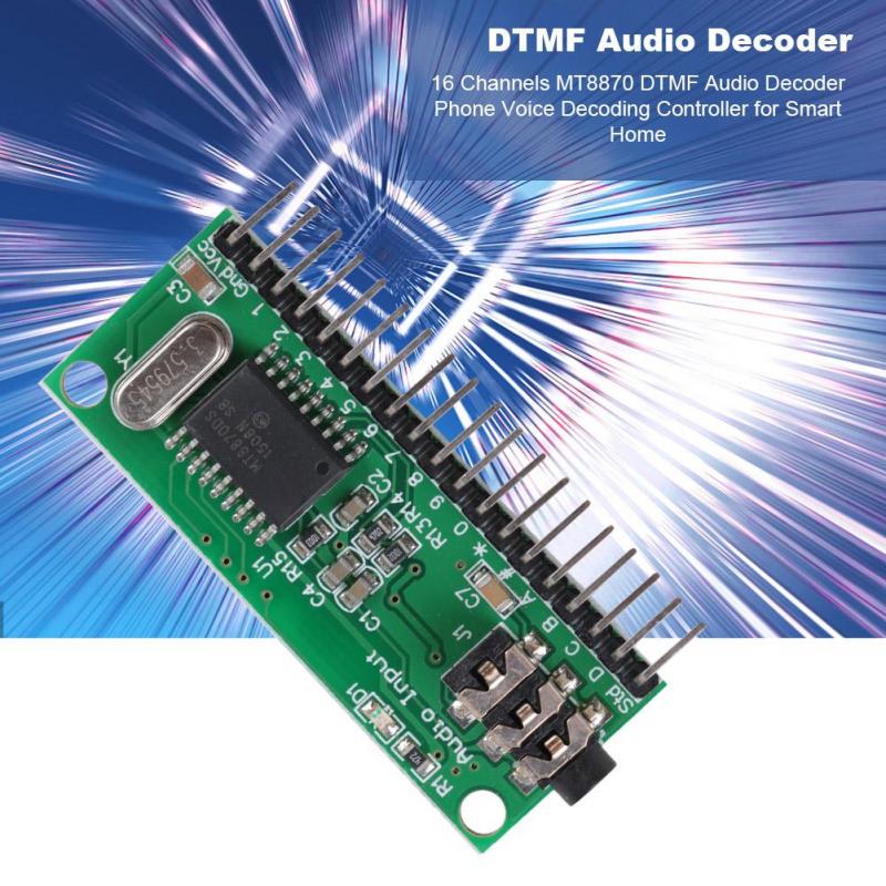 16 Channels MT8870 DTMF Audio Decoder Phone Voice Decoding Controller ...