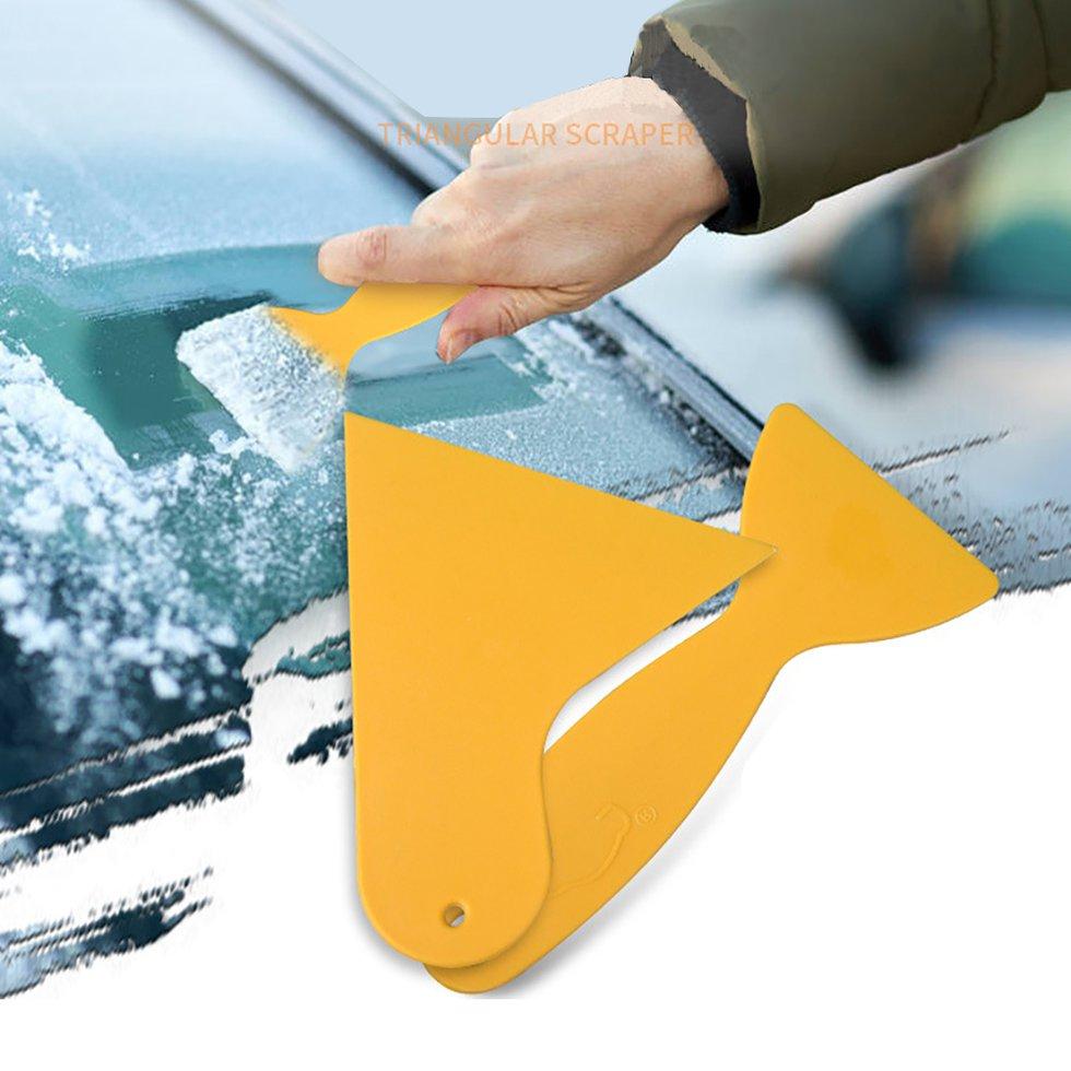 Buy Car Film Tools Yellow Scraper Plastic Car Light Film Triangle ...