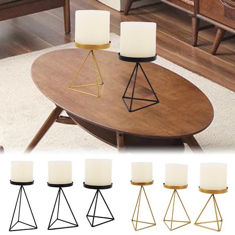 Buy Triangle Geometric Candlestick Tealight Candle Holder Stand Wedding ...