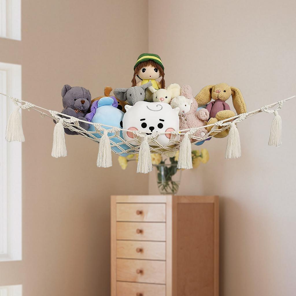 Cheap Macrame Toy Hammock - Boho Corner Wall Hanging Netting Toy ...