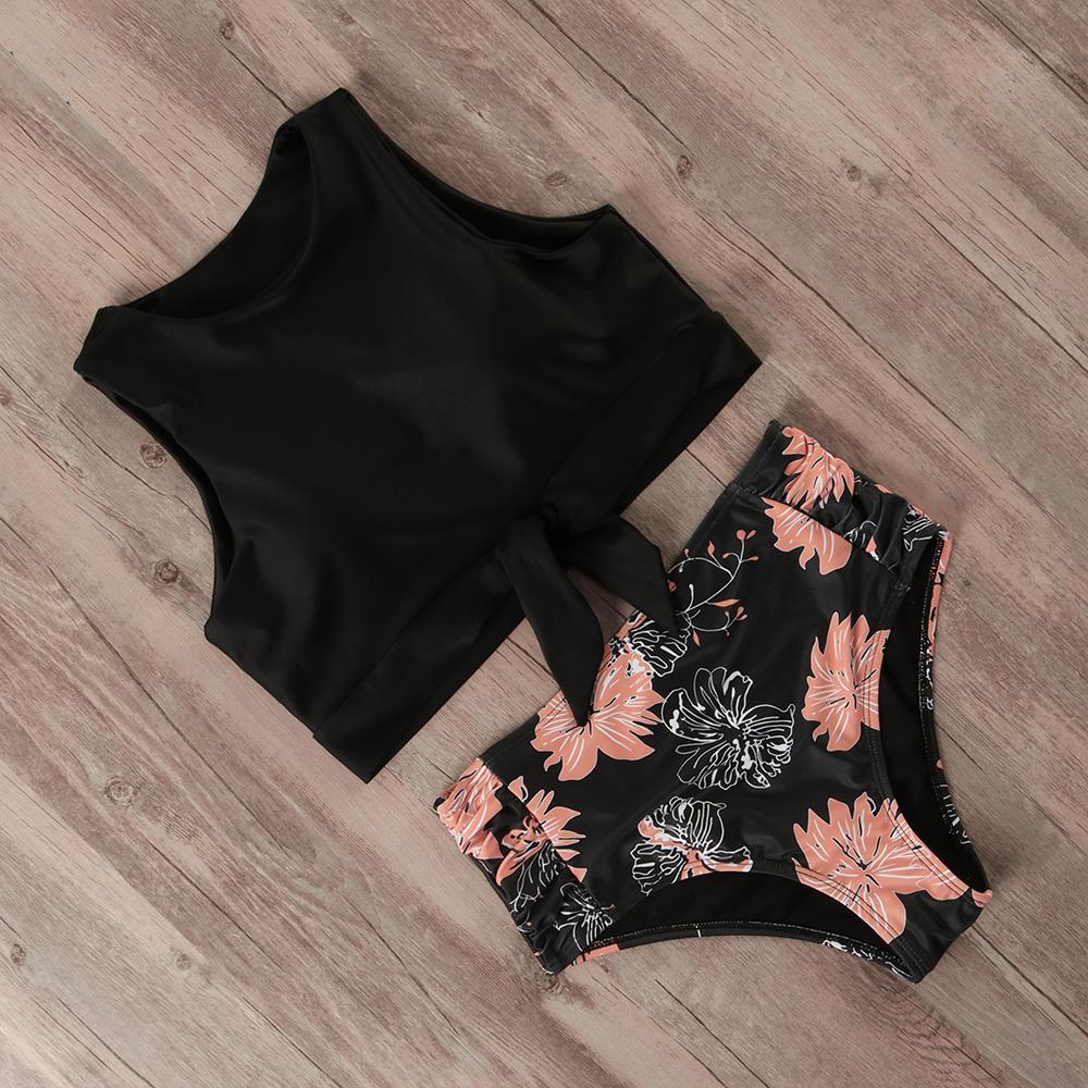 Omkagi Sexy Bikini Set Women Beachwear High Waist Swimwear Bathing Suit